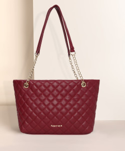Fastrack Maroon Tote Quilted Maroon Tote Bag Maroon - Price in India ...
