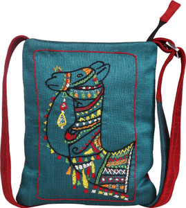 Indha Craft Green, Red Sling Bag Teal Green Colour Sling Bag Teal Green ...