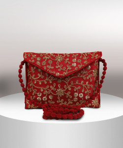 Fancy Walas Red Sling Bag Rajasthani Designer Clutch Purse Sling Bag ...