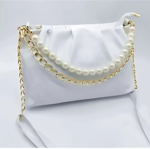 Shara White Sling Bag gold white moti 2_17 White - Price in India ...