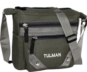 TULMAN Green Shoulder Bag Multi Pocket Mini Sling Bag for Men & Women ...
