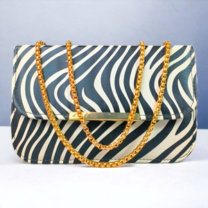 SHIREEN White Sling Bag Zig Zag Double Chain Sling Bag For Women Side ...