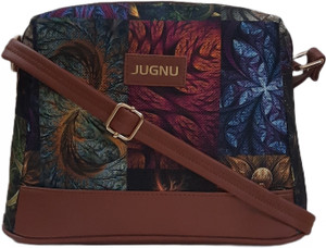 Jugnu Black Sling Bag RND_BTM_5 Flower Black - Price in India ...