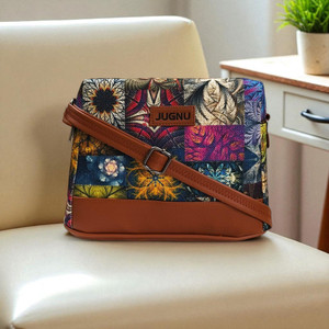 Jugnu Black Sling Bag RND_BTM_5 Flower Black - Price in India ...
