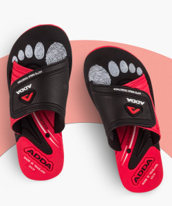 Adda Men Slippers - Buy RED-BLK Color Adda Men Slippers Online at Best ...