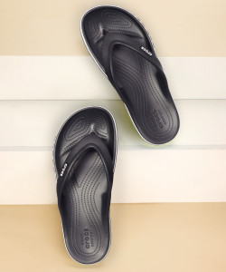 CROCS Men Bayaband Flip Slippers - Buy Black Color CROCS Men Bayaband ...