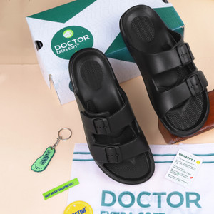 DOCTOR EXTRA SOFT Men Men's Classic Cushion Sliders/Slippers with ...