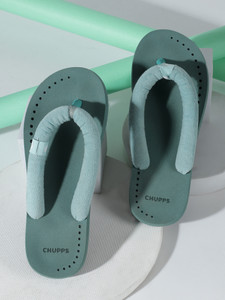 Chupps Women Plush Sea Green Soft Footbed Lightweight Flip Flops ...