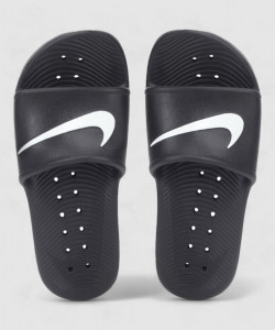 NIKE Men KAWA SHOWER Slides - Buy BLACK/WHITE Color NIKE Men KAWA ...