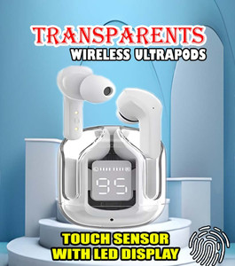 crecro ultrapod earphones wireless ear buds transparent earbuds headset ...