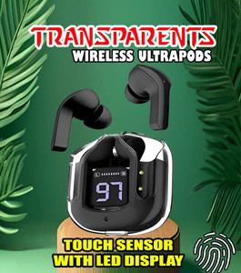 crecro ultrapod earphones wireless ear buds transparent earbuds headset ...