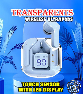crecro ultrapod earphones wireless ear buds transparent earbuds headset ...