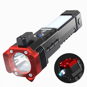 PROBEROS Torch Light Rechargeable with USB Output Port, Window Breake ...