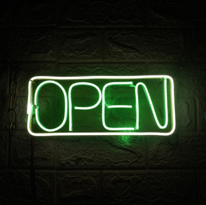 wall mitra Open Neon Sign, For Shop Hotel, Storefront, Restaurant, Mall ...