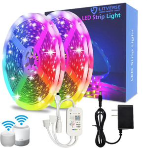 Litverse Led Strip Lights With Power Supply Color Changing 5050 Rgb 300 ...