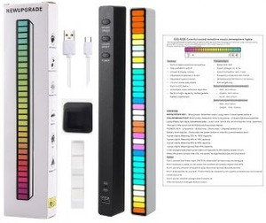 Budwill LED Light Bar, RGB Gaming Lights, Rechargeable Sound Activated ...