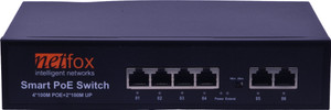netfox 6 Port POE Switch(4 FE POE + 2 FE Uplink POE)65W 6 Ports 100 ...