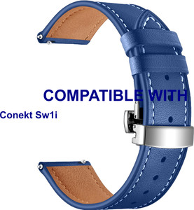 ACM WSM48J20BL2612 Watch Strap Luxury Leather Clasp Lock Belt 20mm for ...