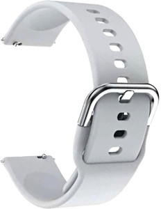 Tech Konnect 20 MM Premium Black Silicon Smartwatch Strap Smart Watch ...