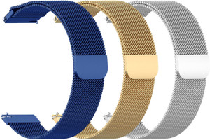 AOnes Pack of 3 Magnetic Loop Watch Strap for Goqii Smart Vital Ultra ...