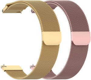 AOnes Pack of 2 Magnetic Loop Watch Strap for Timex I Connect Go Smart ...