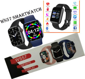 DOCTORGENTLE WS57 Smartwatch (Black Strap, regular) Smart Watch Strap ...