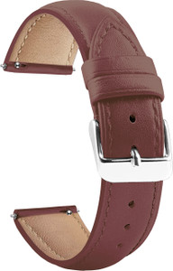 ACM Watch Strap Leather Belt for Fastrack Phantom Smartwatch Band Brown ...
