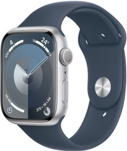 Apple Watch Series 9 GPS 45mm Silver Aluminium Case with Storm Blue ...