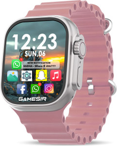 GameSir T800 Ultra Pink Smartwatch with Bluetooth, Fitness & Heart Rate ...