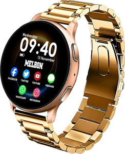 TECHIO Golden Stainless Steel Strap Sporty Heart Rate Monitoring Sleep ...