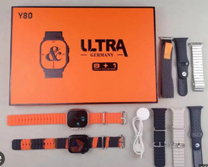 TECHMAZE Y80 Ultra Smart Watch with 8+1 straps set Smartwatch Price in ...