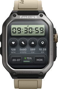 Fastrack Active Pro 1.85" AMOLED Display&AOD(390x450),Functional Crown ...