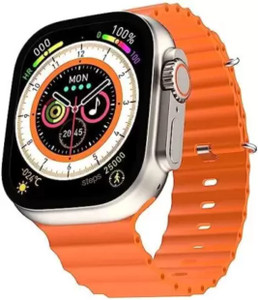 TOUCH 18 T800 Ultra 8 Smartwatch Orange With Bluetooth Calling & 30 ...