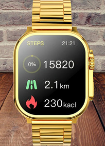 MORDEN S9 Ultra 24K Golden with Extra Strap Bluetooth calling, Health ...