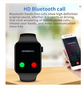Ratixes Red T100plus best smartwatch crown working Bluetooth calling ...