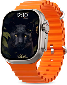 Wyltron T800 ultra Orange strep with Bluetooth Calling smart watch ...