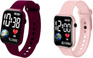 windexa LEDDisplayDigitalWatchWaterproof Square Watch -Digital Watch ...