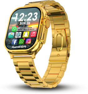 GameSir S9 Ultra Golden Smartwatch with Bluetooth, Fitness & Heart Rate ...