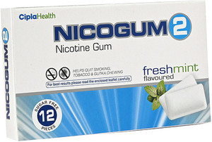 Nicogum 2MG FOR, FRESH MINTS FLAVOURED NICOTIN GUM Smoking Cessations ...