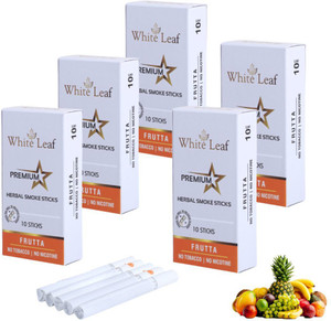 White Leaf Herbal Cigarettes Frutta Flavoured King Size Smoke Stick ...