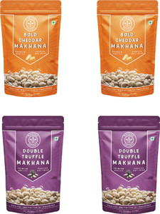 Rooted Delights Double Truffle & Bold Cheddar Roasted Makhana, Healthy ...