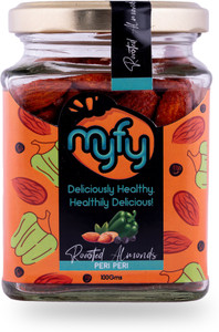 Myfy Peri Peri Flavoured Roasted Almonds - Zero Oil, Natural Roasted ...