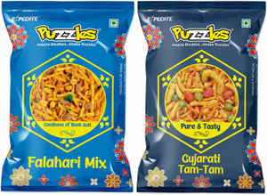 Puzzles Falahari Mix & Gujarati Tam Tam | Zero Cholesterol | Crunchy ...