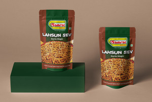 SAMRAT Lahsun Sev Garlic Bhujia Namkeen Magic of Spicy & Crispy Taste ...