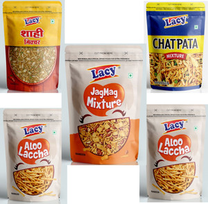 Lacy Shahi Mixture & Chatpata Mixture &Aloo Laccha (X2) & Jagmag ...