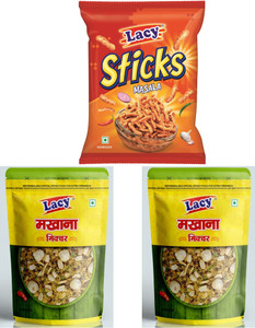 Lacy Makhana Mixture Namkeen (X2) & Sticks Masala Price in India - Buy ...