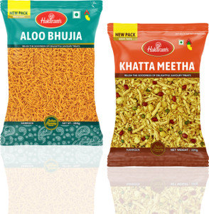 Haldiram's Aloo Bhujia and Khatta Meetha Combo | Fresh & Tasty Snack ...