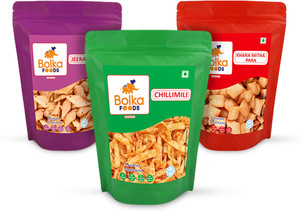 bolka foods Chilli Mili, Jeera Para, Mitha Para | Indian Snacks | Ready ...