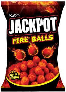JACKPOT Crunchy Fire Balls Flavour Snack 60 gm ( Imported ) ( Pack of 1 ...