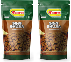Samrat SING BHUJIA |Masala Peanuts| Namkeen| Tasty Snacks| PACK OF 2 ...